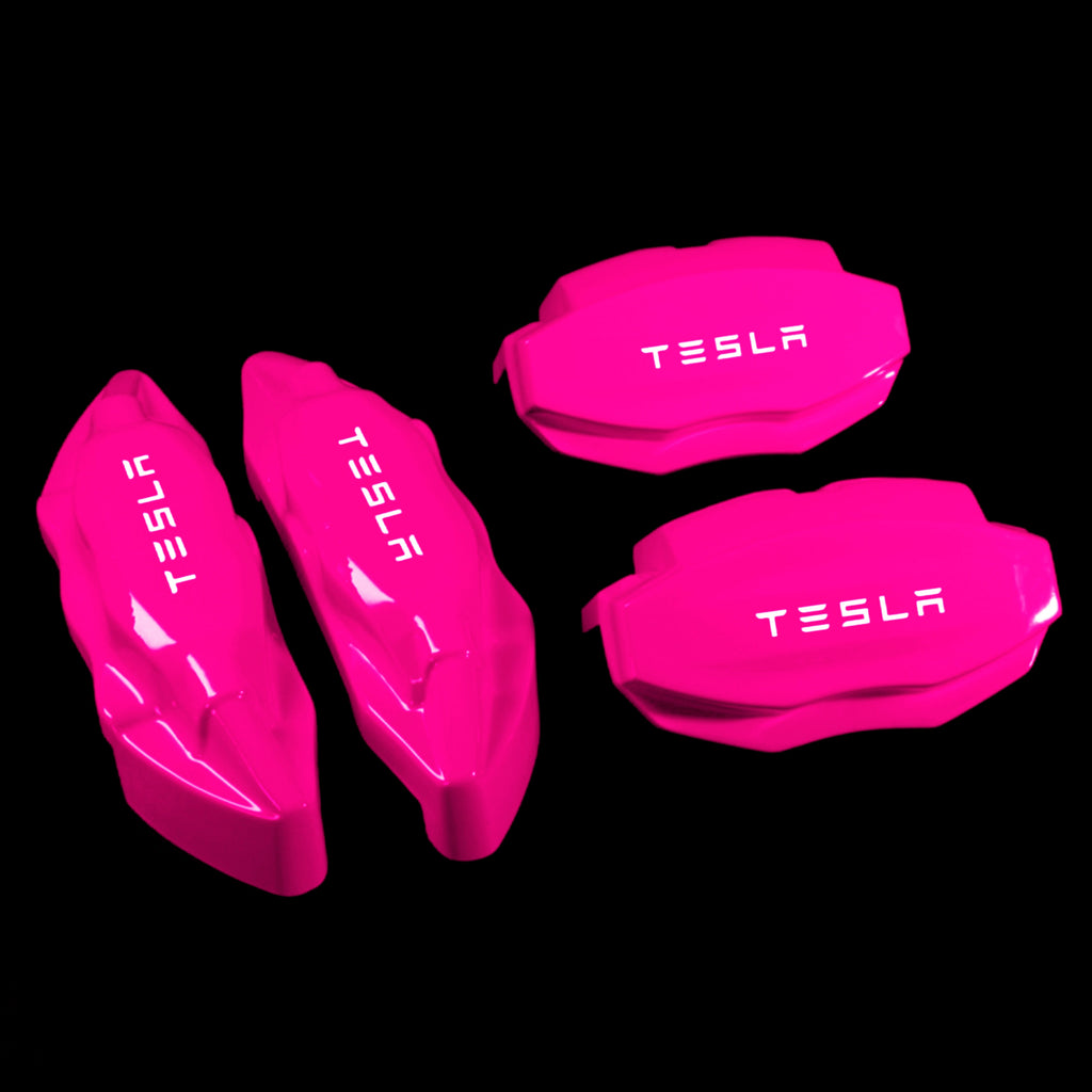 Custom Brake Caliper Covers for Tesla in Pink Color – Set of 4 + Warra ...