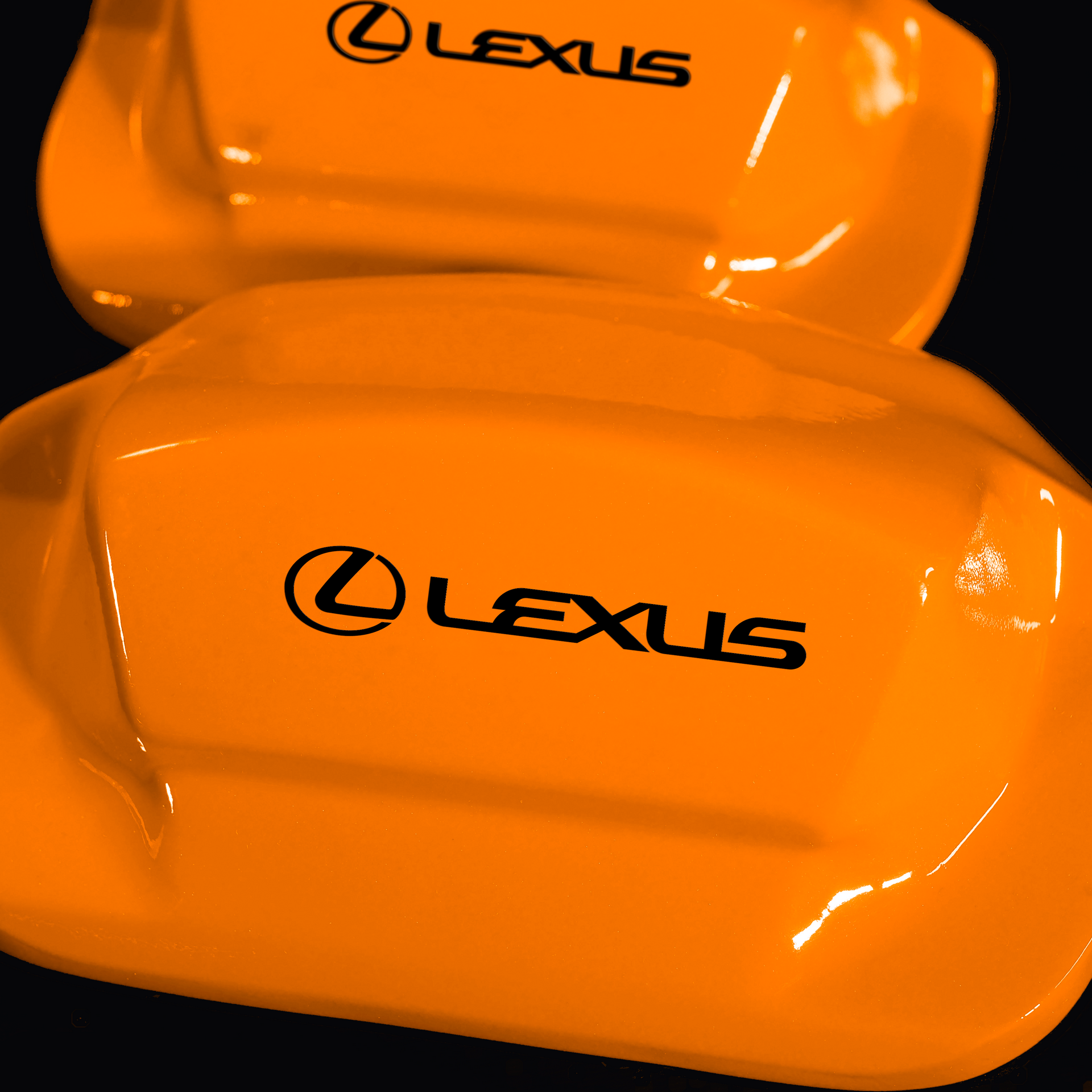 Custom Brake Caliper Covers for Lexus in Orange Color – Set of 4 + War ...